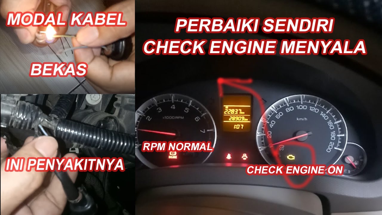 CARA MEMPERBAIKI LAMPU CHECK ENGINE MENYALA | MASALAH SERING TERJADI DI ...