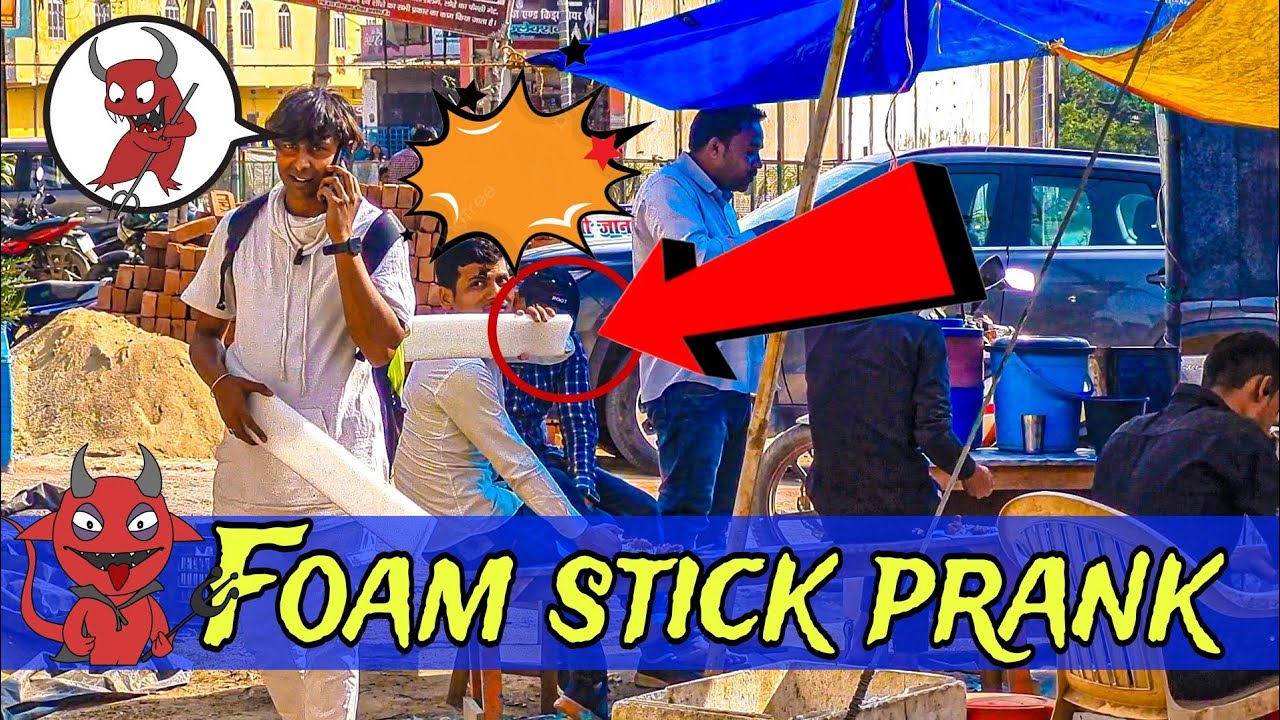 Foam stick Prank | Foam Stick In Publc | Bast Funny prank of 2024 ...