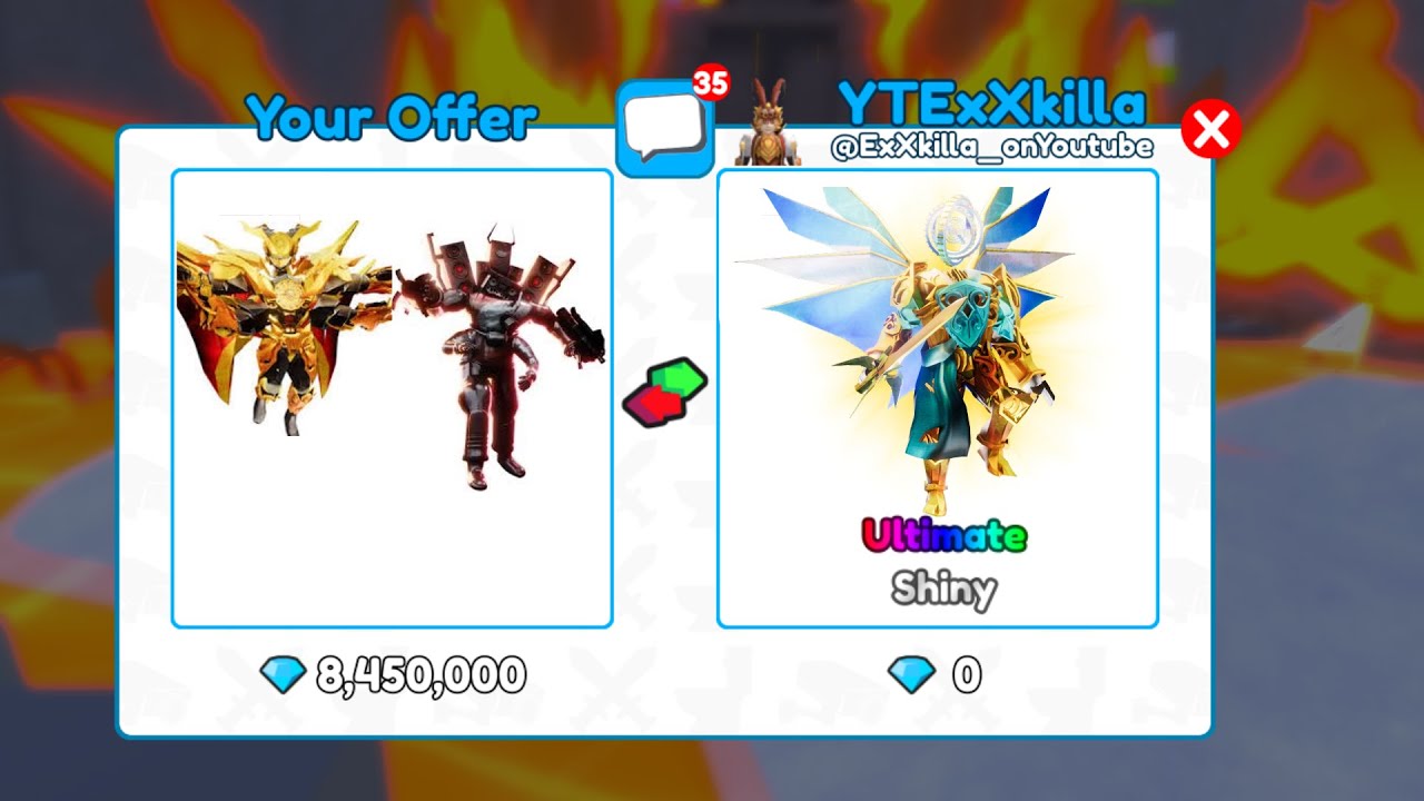 Trading shiny ults in Roblox ttd! W or L? - YouTube
