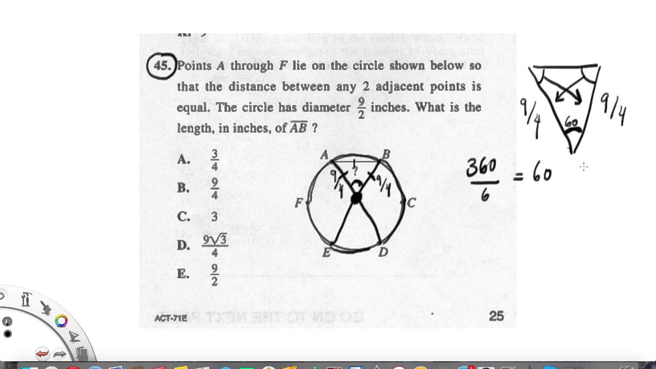 ACT Math: Hidden Triangles - YouTube