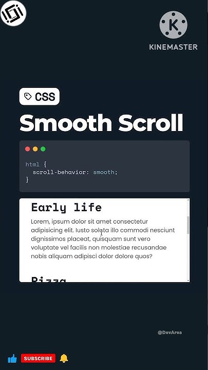 Css Smooth Scroll Using #html #csstricks @DevArea - YouTube