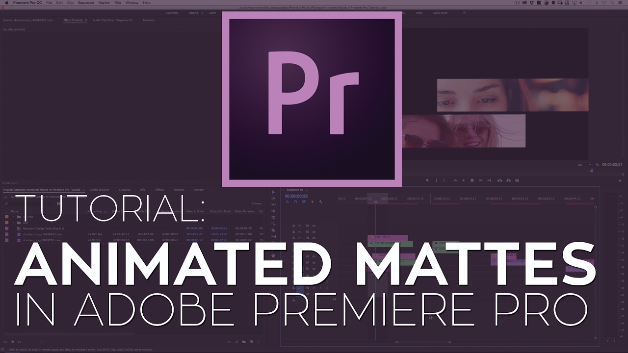 How to Create Animated Mattes in Adobe Premiere Pro - YouTube