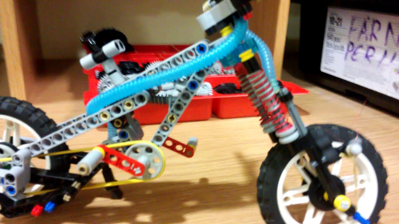 Fully functional lego dh mtb - YouTube