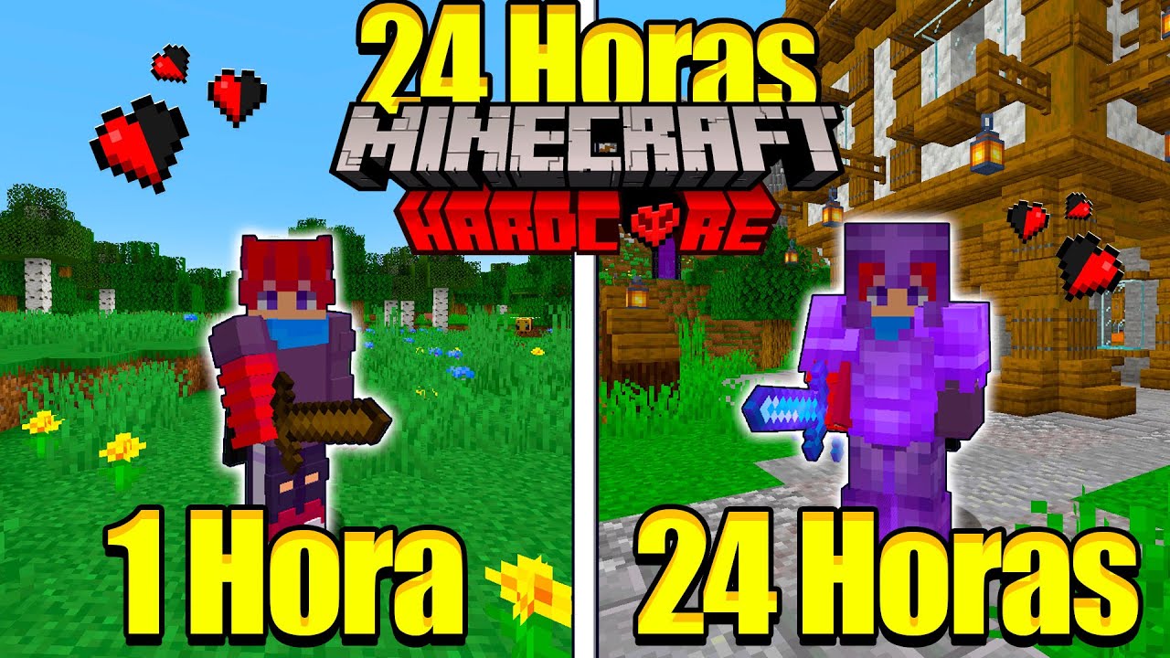 SOBREVIVI 24 HORAS no MINECRAFT HARDCORE O FILME - YouTube