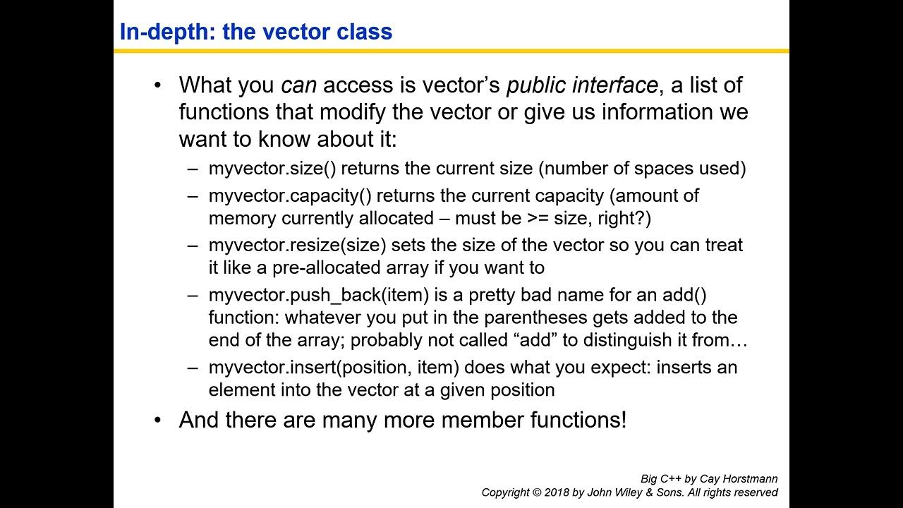 Classes and Objects in C++ - Horstmann Chapter 9, part 1 - YouTube