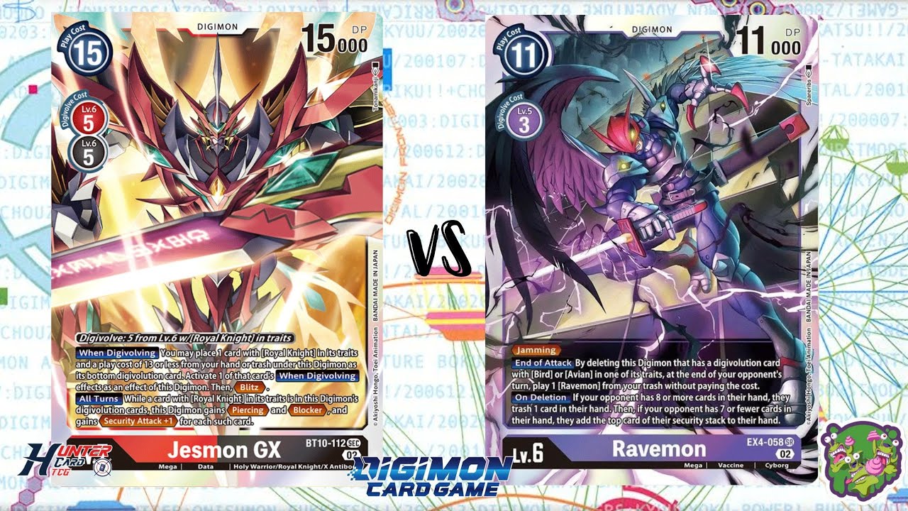 DIGIMON TCG: Local match Jesmon GX (Red) vs Ravemon (Purple) | PIEDRA ...