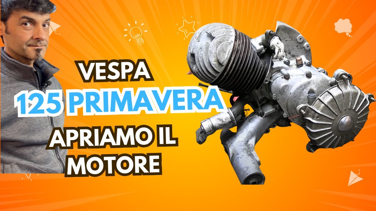 Vespa 125 Primavera - smontaggio motore - YouTube