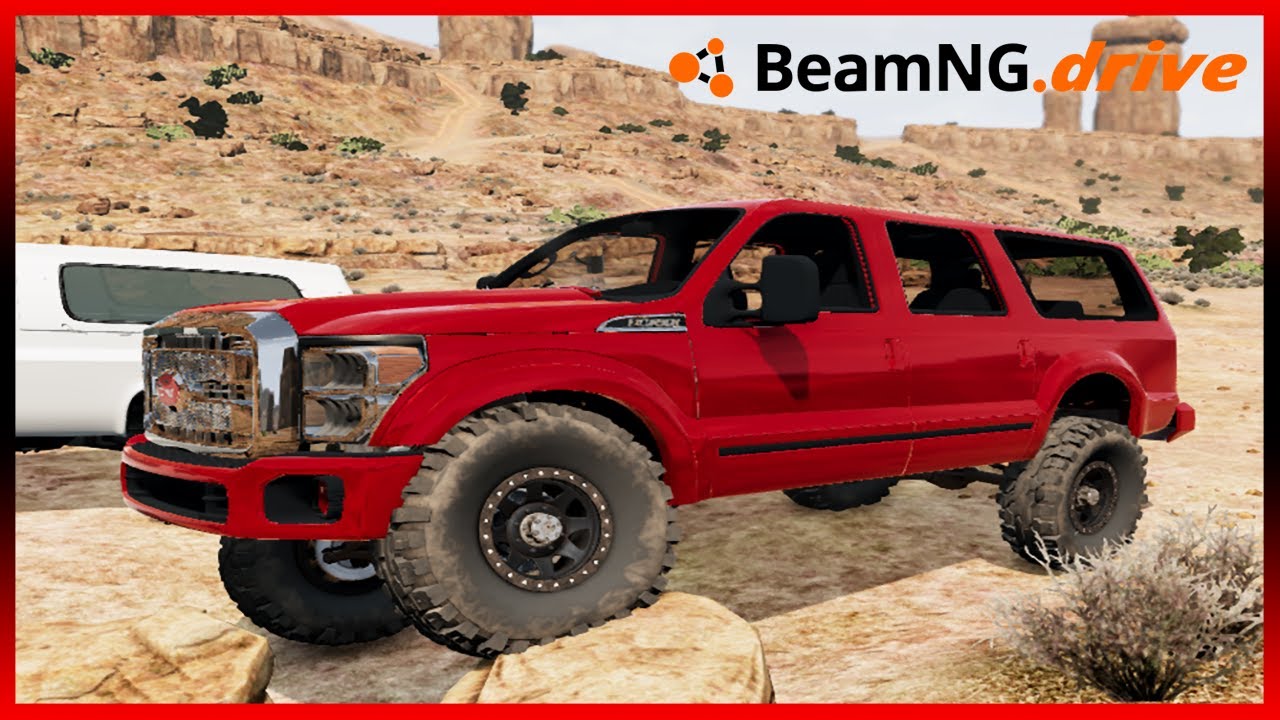BeamNG.drive MP - FORD EXCURSION STRAIGHT FLEXIN ON ROCKS! (ROCK CRAWL ...