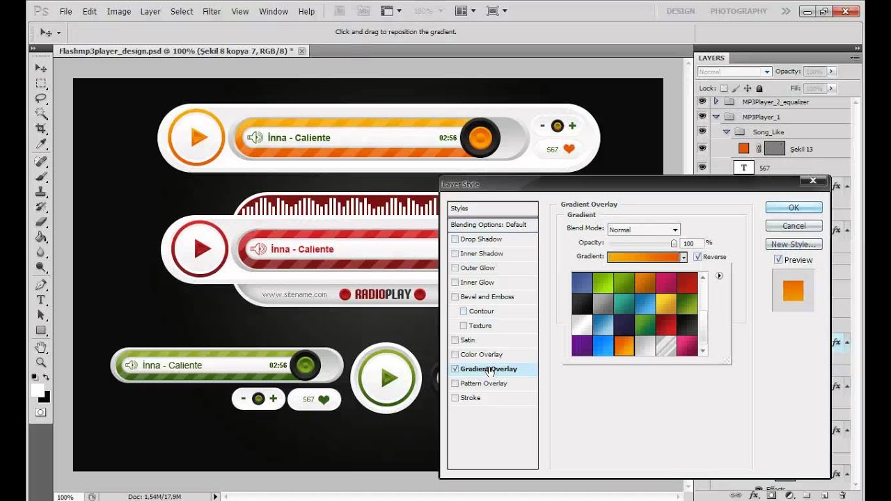Mp3 Radio Player design v1 - YouTube