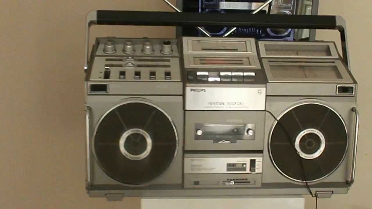 Ghettoblaster Boombox Philips D8703 Spatial Stereo Radio Cassette RARE ...
