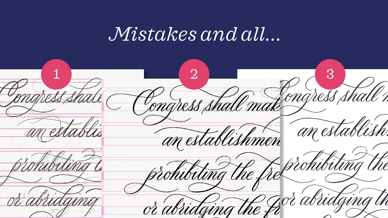 Calligraphy Flourishing Time Lapse – Uncut Start to Finish - YouTube