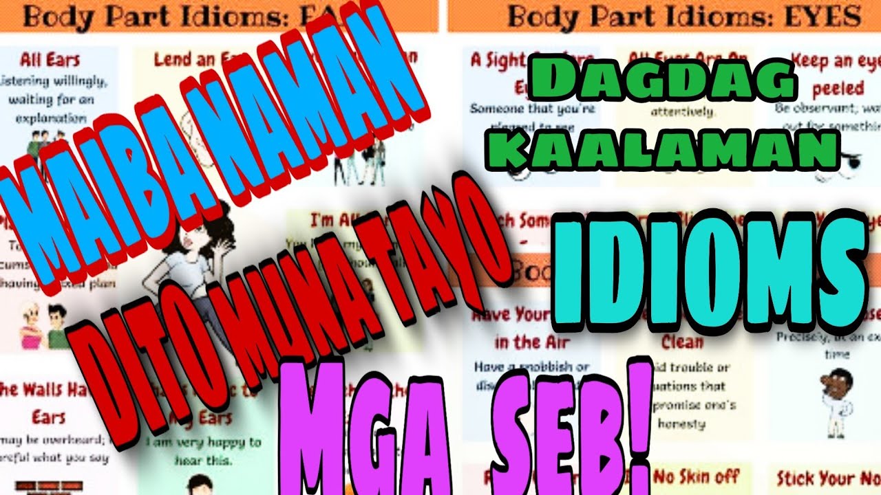 Dagdag Kaalaman (Part 1): Idiomatic Expression/Ano ba ito? @Ms_x Rio ...