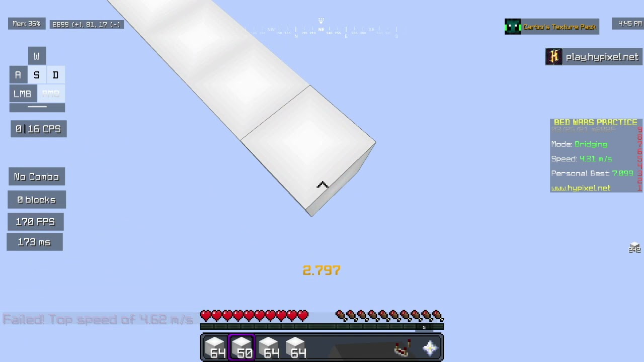 7.1 Full GodBridge - Hypixel Bridging Practice - YouTube