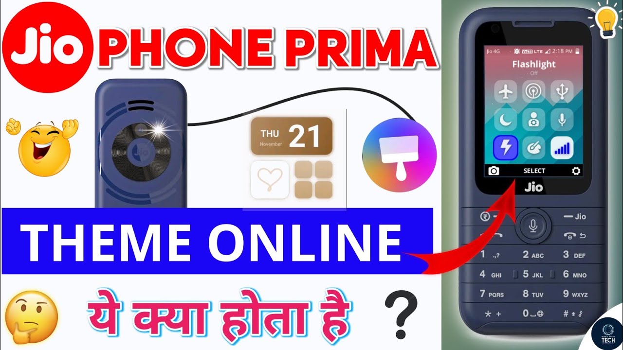 Jio Phone Theme Change Online Setting - YouTube