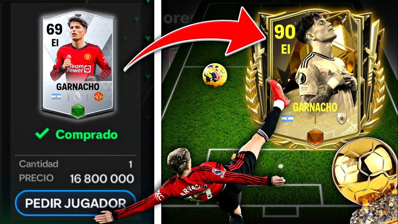 CONVERTIMOS A GARNACHO EN EL MEJOR JUGADOR DEL MUNDO 🏆🔥 FC MOBILE - YouTube