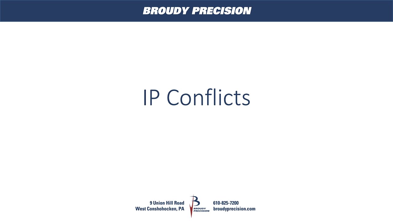 IP Conflicts - YouTube