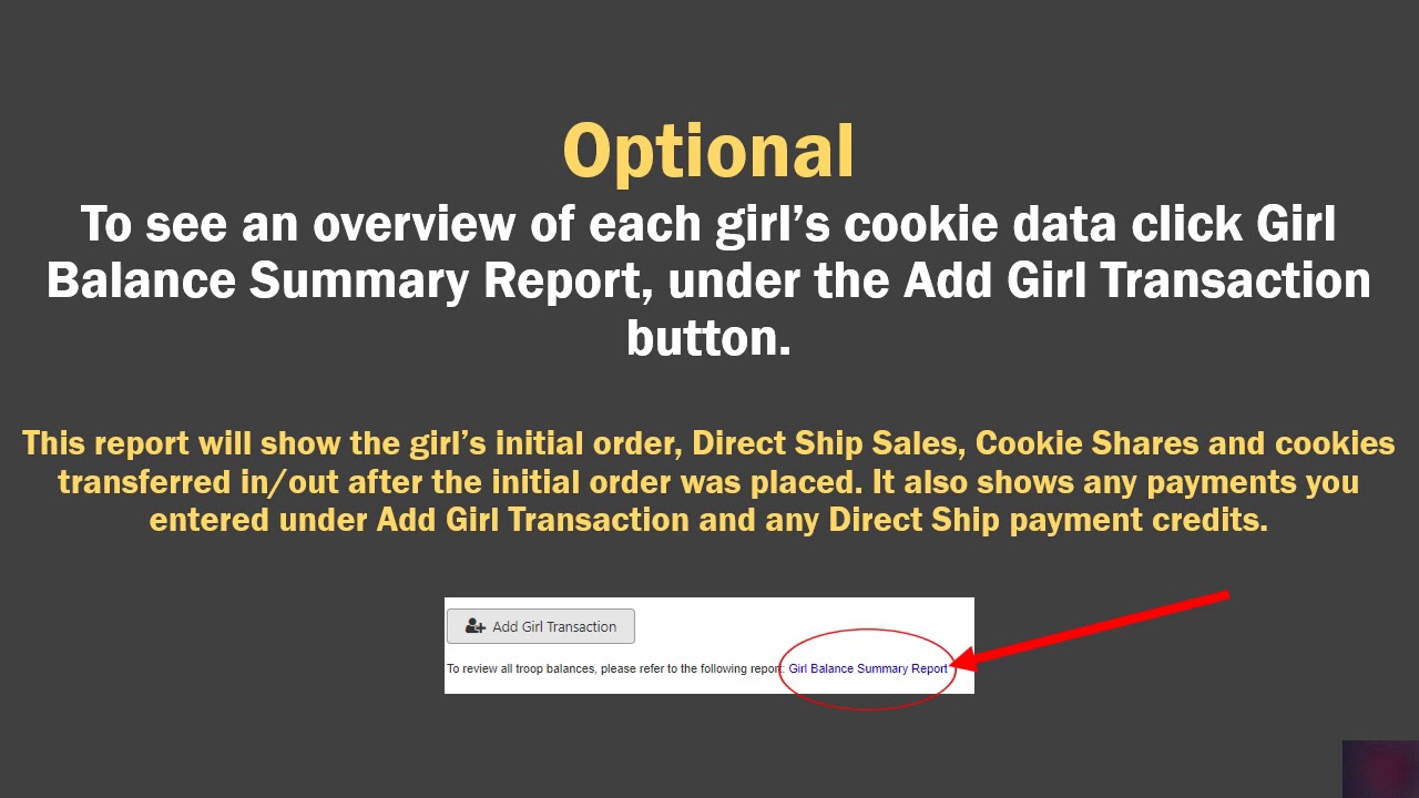Tracking Girl Payments in Smart Cookies - YouTube