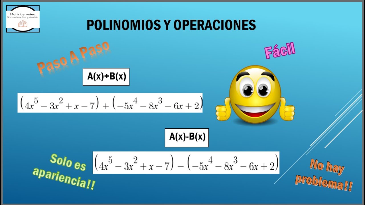 OPERACIONES con POLINOMIOS: descubre PASO a PASO su SOLUCION - YouTube