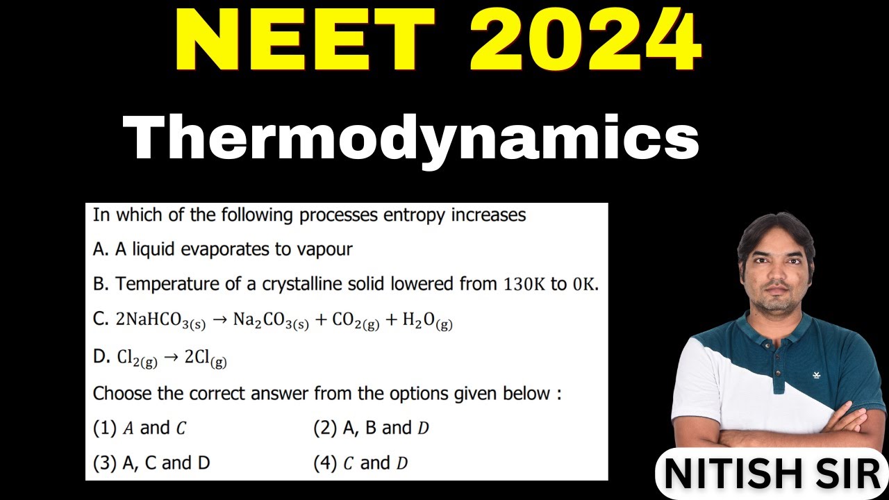 In which of the following processes entropy increases - YouTube