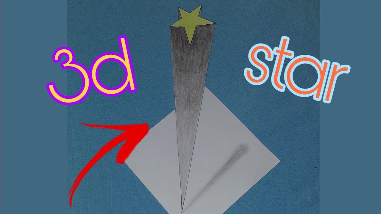 Menggambar 3d star - YouTube
