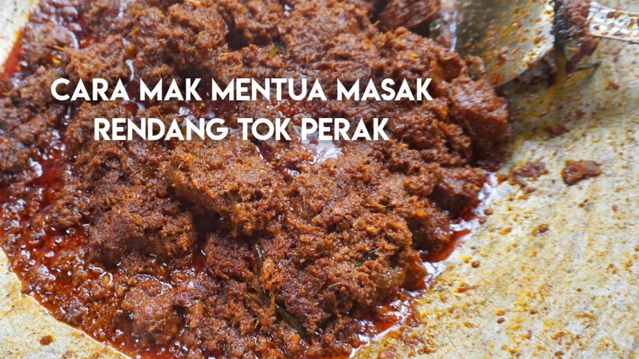 Ini Cara Mak Mertua Masak Rendang Tok Versi Original Orang Perak - YouTube