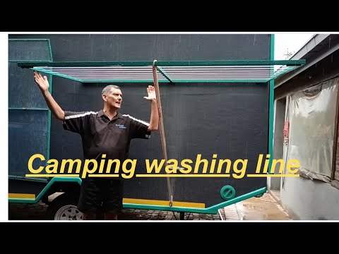 Our caravan washing line - YouTube