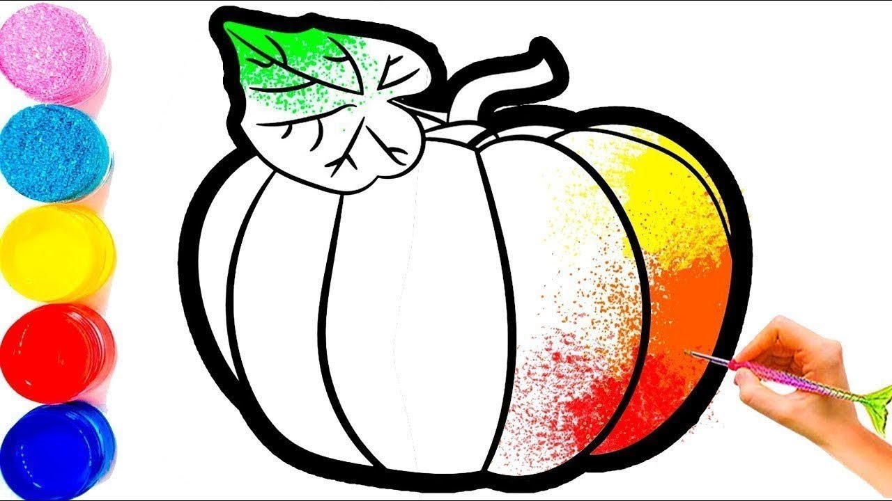 Draw a pumpkin for kids. Bolalar uchun oshqavoq rasm chizish. Рисуем ...