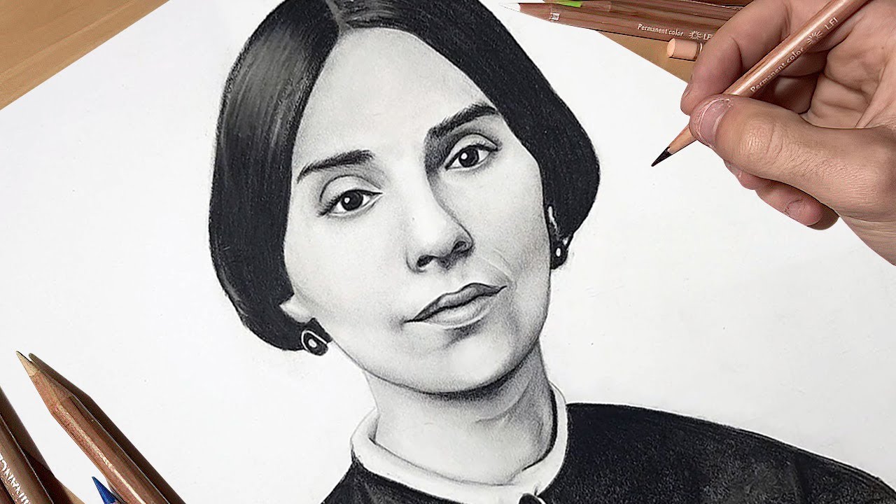 Drawing Emily Dickinson - Pencil Drawing Timelapse | Watch Us Draw ...