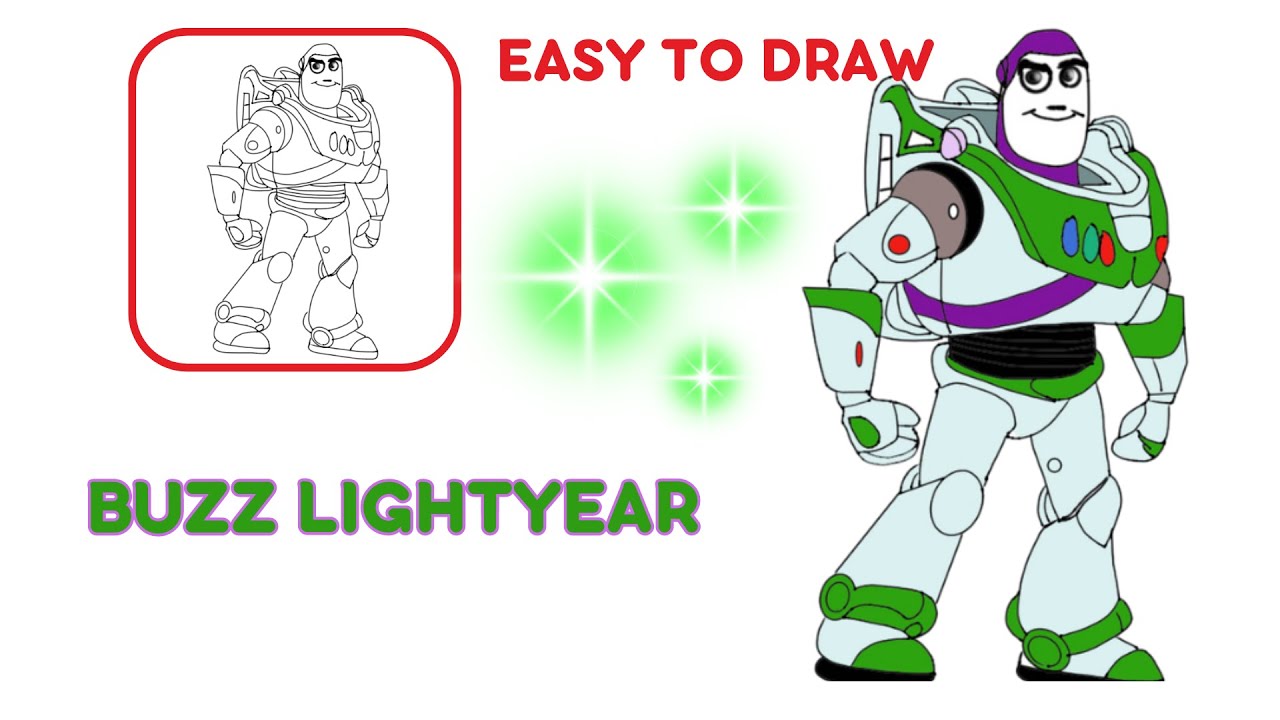 HOW TO DRAW BUZZ LIGHTYEAR | TOY STORY - YouTube