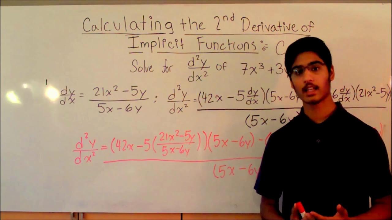 Calculating the 2nd derivative of Implicit Functions - YouTube