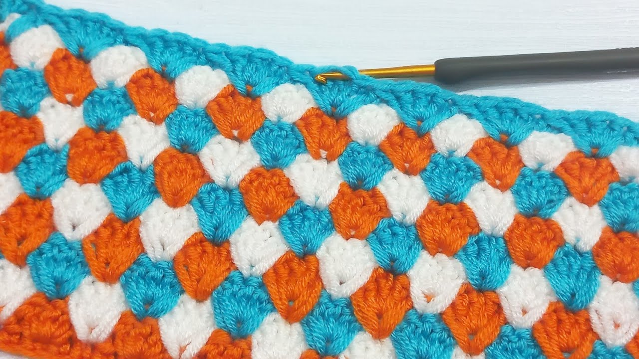 unusual crochet stitch! it's a very easy and very beautiful crochet ...