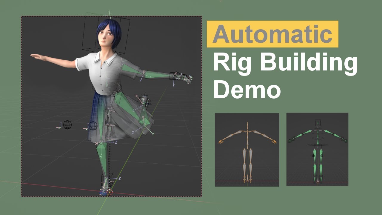 Automatic Rig Building in Blender Demo - YouTube