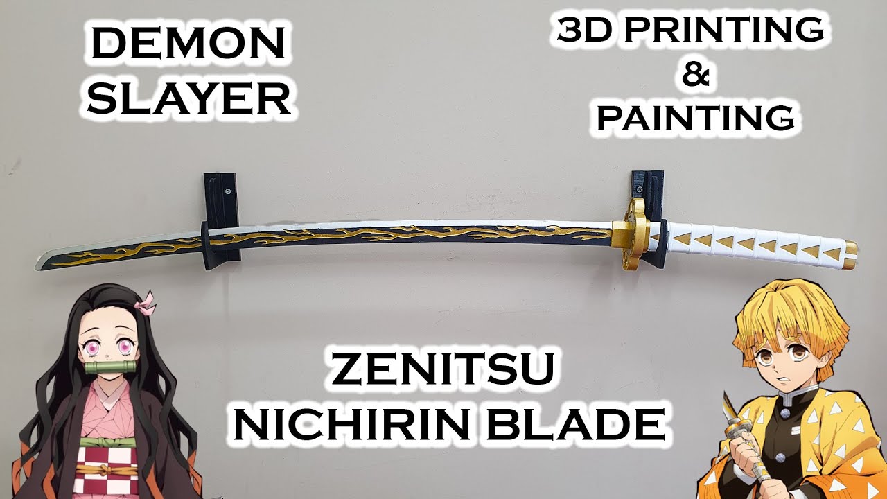 Zenitsu Nichirin Katana - Demon Slayer - Making Video - 3D Printing ...