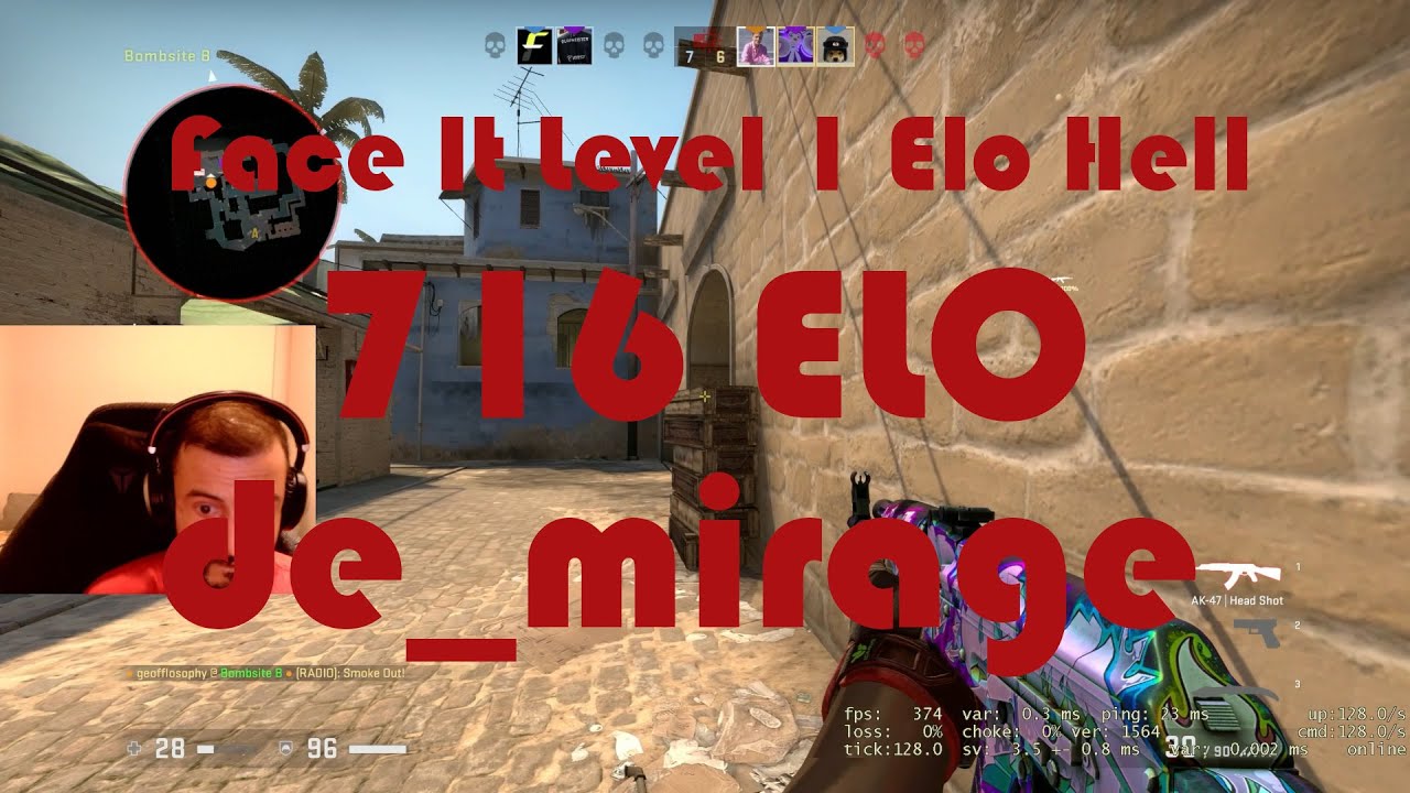 Face It Level 1 Elo Hell - Road to Level 2 - de_mirage - 716 ELO - YouTube