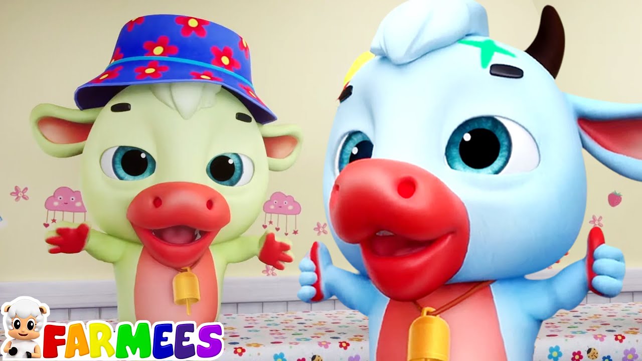 Five Little Cows Learning Song & Nursery Rhyme for Children - YouTube