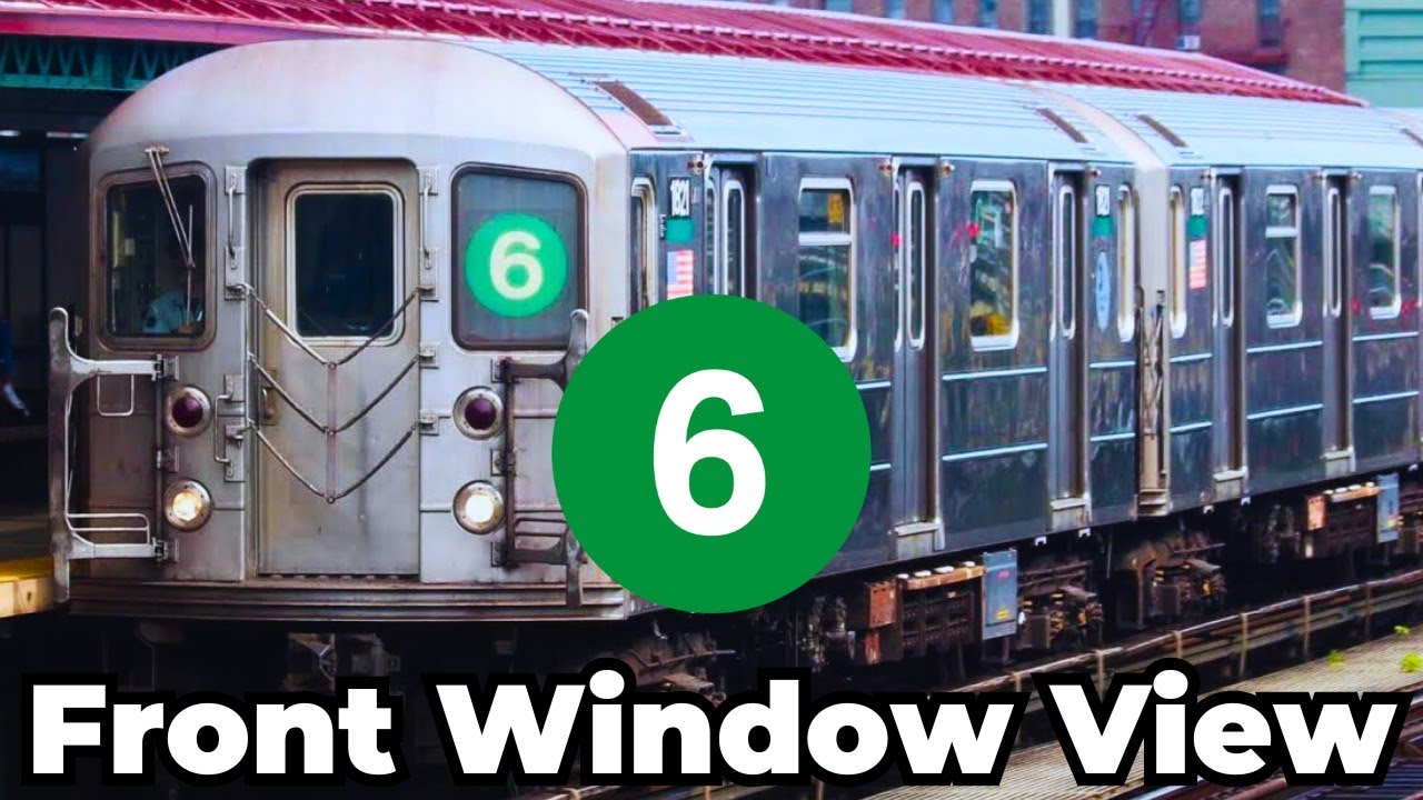 New York City Subway 6 Local Train to Pelham Bay Park Front Window View ...