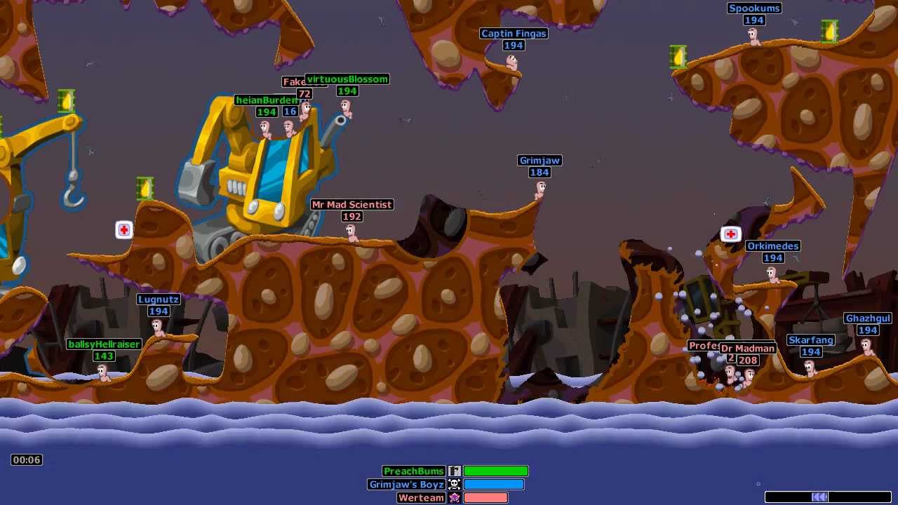 Worms Armageddon - Panic Games 2: Rockets, Ropes and Repetition! - YouTube