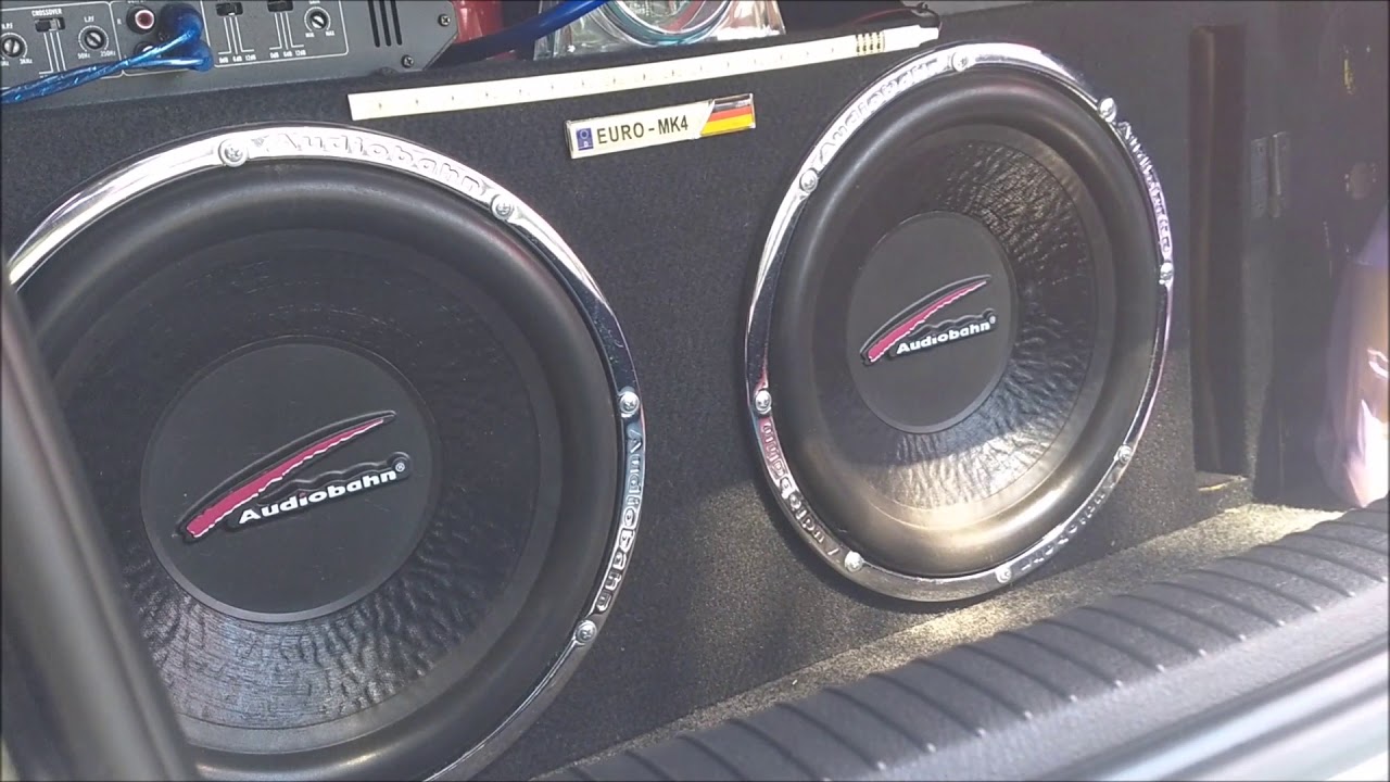 Subwoofers Audiobahn, medios y Tweeters Krack Audio - YouTube