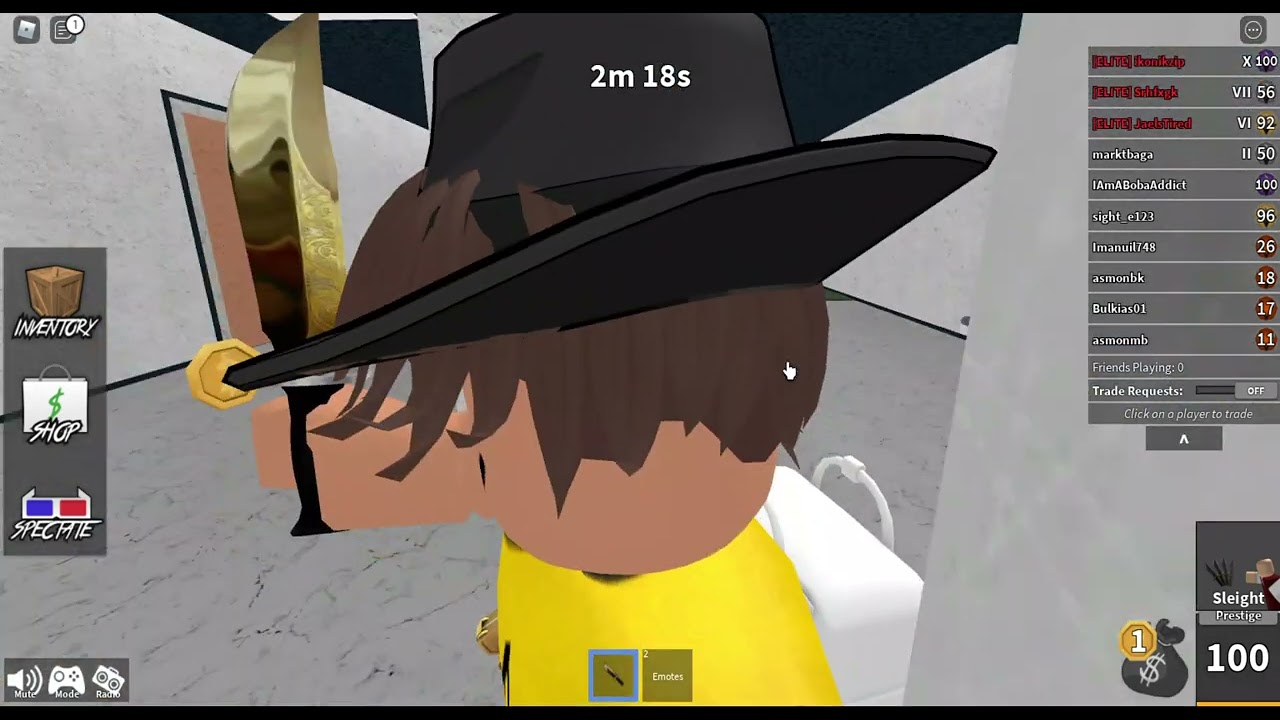 My first time playing mm2 on laptop - YouTube