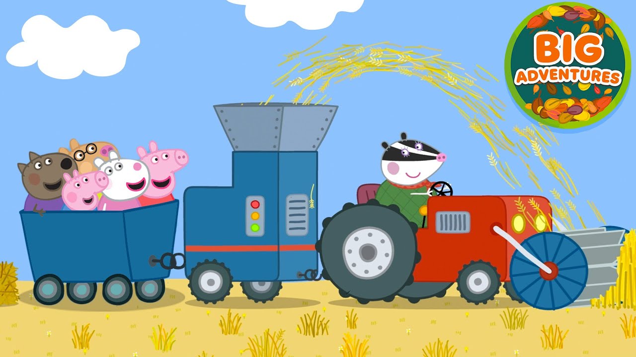 Peppa Pig Drives a ELECTRIC Tractor 🚜! Farm Day out Adventure | Full ...
