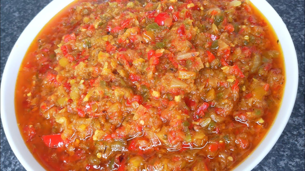 HOW TO MAKE MIXED PEPPER SAUCE /FRIED PEPPER SAUCE - YouTube