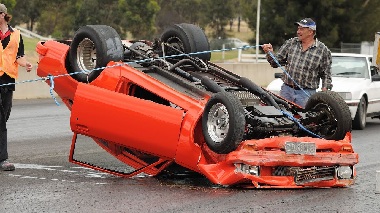 Drag Crash - Stooge V8 Torana - YouTube