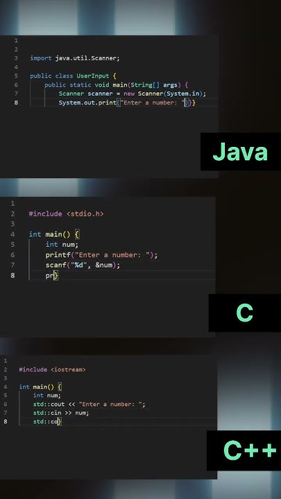 C, C++ Vs Java -Taking User Input - YouTube
