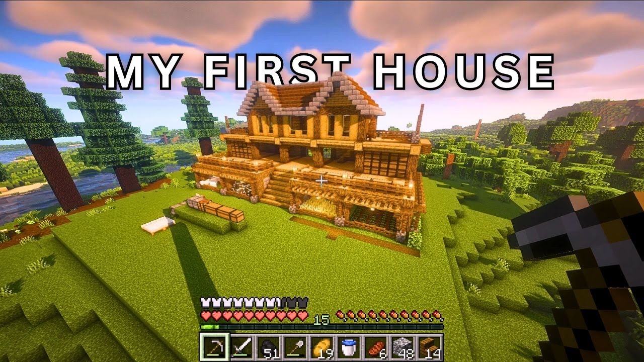 Making Starter House in Minecraft | My First House in Minecraft - YouTube