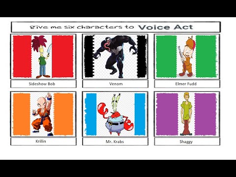 Give Me 6 Characters to Voice Act - YouTube