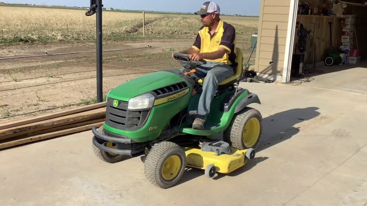 JD D170 mower - YouTube