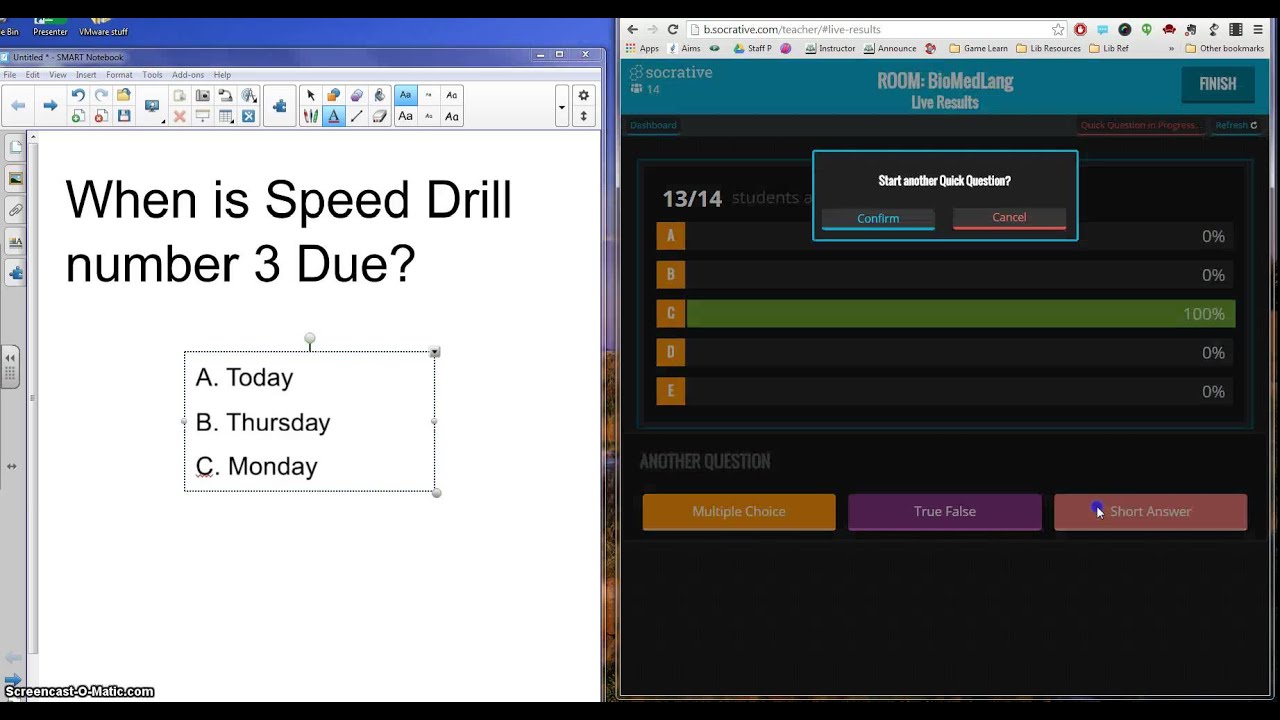 Socrative class Example - YouTube