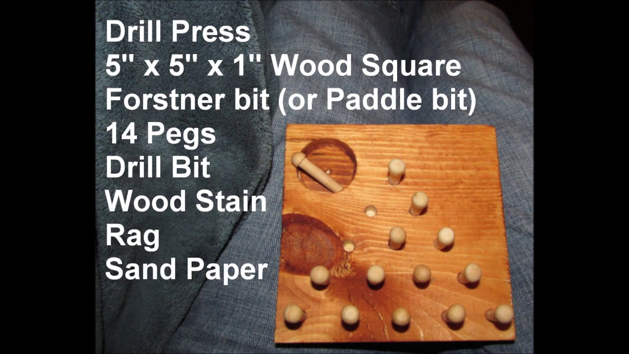 DIY (do it yourself) Peg Game - YouTube