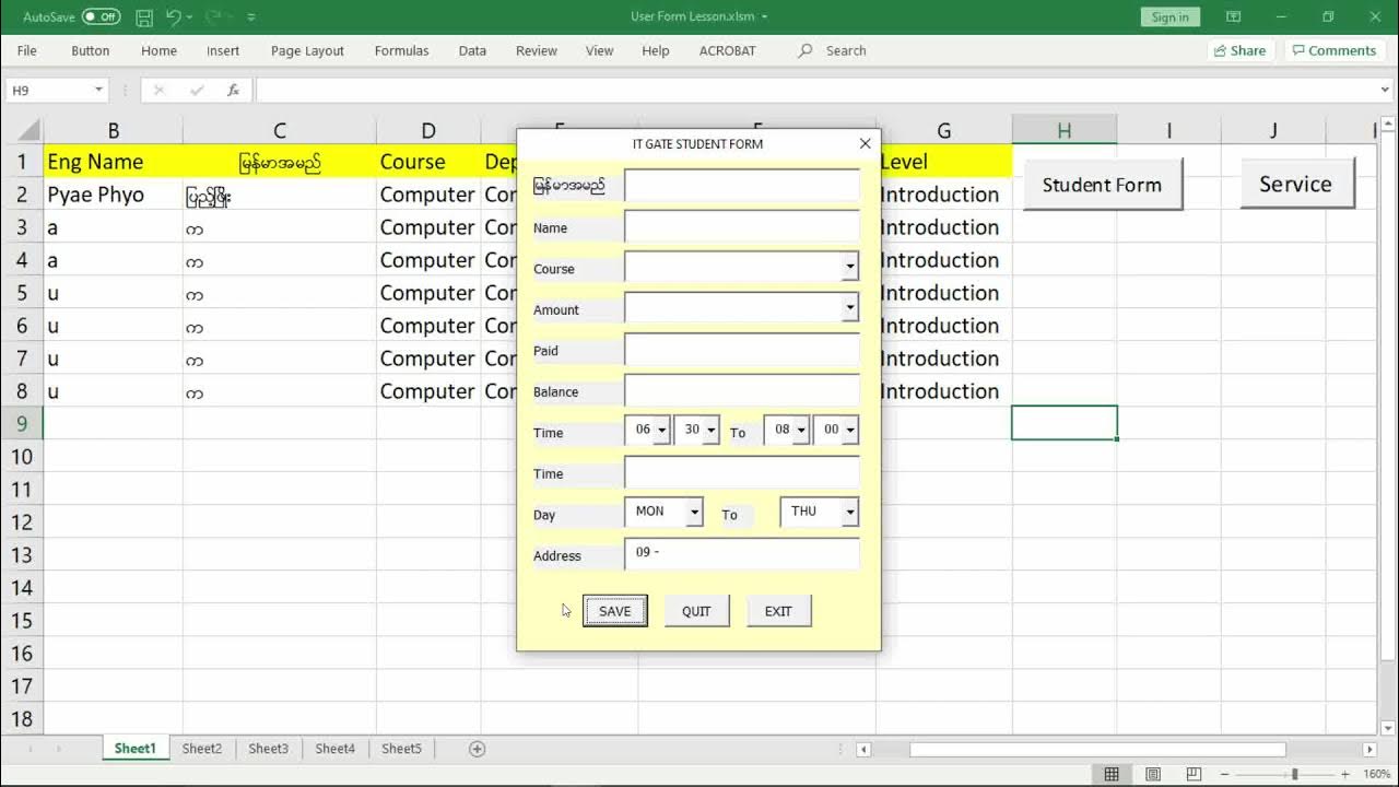Simple Data Entry Form creation in Excel using VBA Programming ( Part 8 ) - YouTube