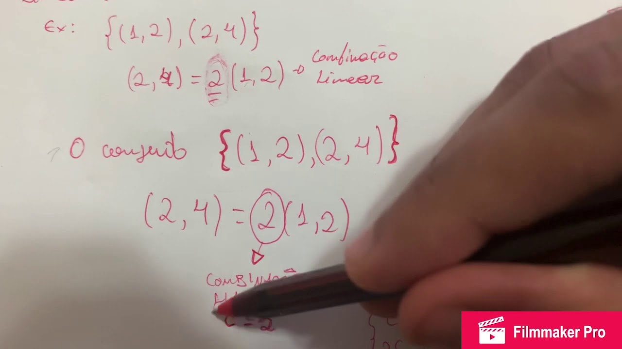 Combinação Linear, LI e LD, Transformação Linear- Álgebra L.- Pedro ...